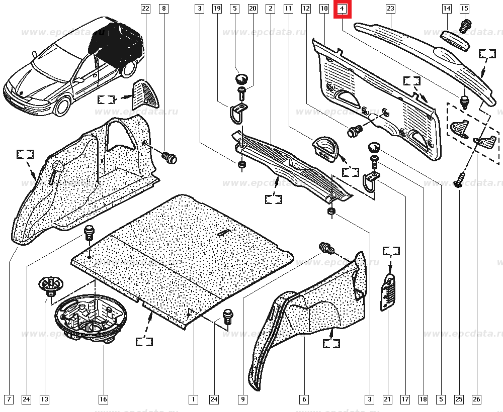 7703077250 - Clip forra porta 8,2mm :: ALL4RENAULT