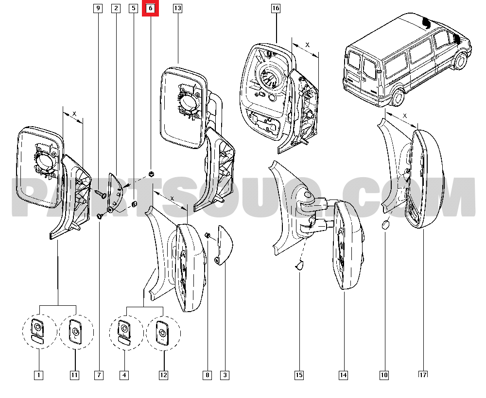 7703077250 - Clip forra porta 8,2mm :: ALL4RENAULT