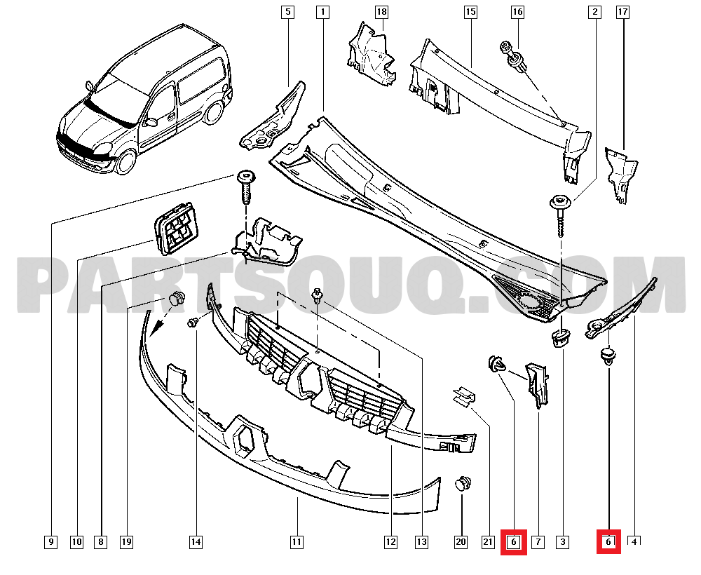 7703077250 - Clip forra porta 8,2mm :: ALL4RENAULT