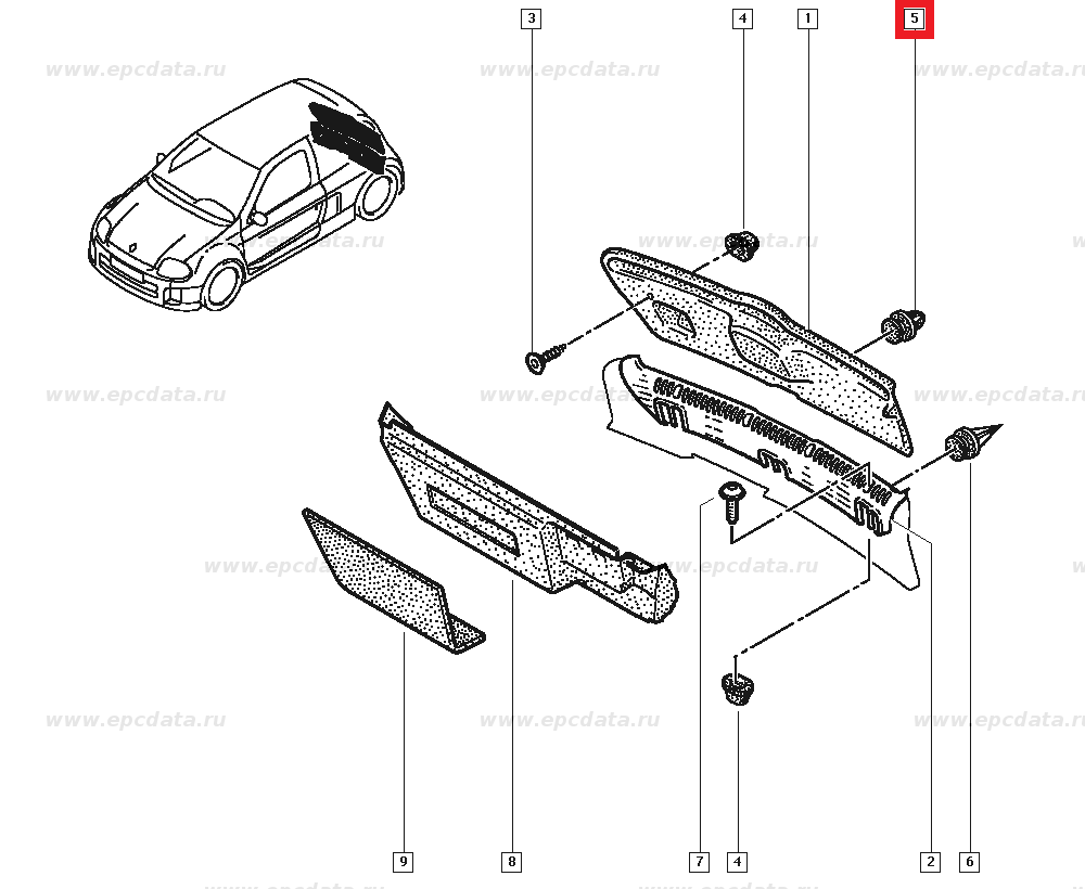 7703077354 - Clip forra porta 8,2mm :: ALL4RENAULT