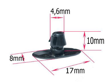 7701044547 - Clip fixação oval 5,2x11mm borracha porta :: ALL4RENAULT