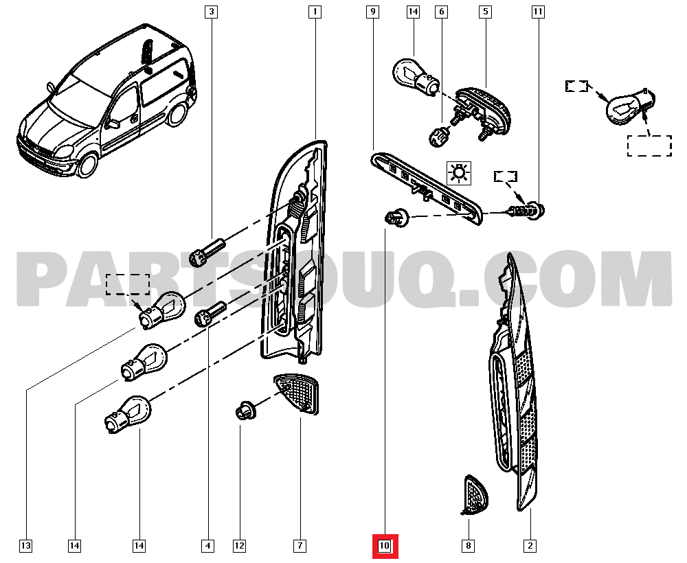 7703081184 - Clip taco tapete / cava roda / iluminação / interior ...