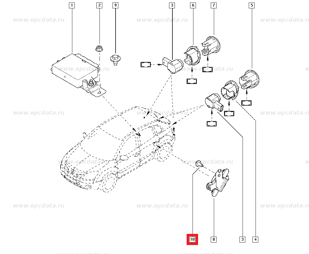 7703072236 - Clip parafuso plástico :: ALL4RENAULT