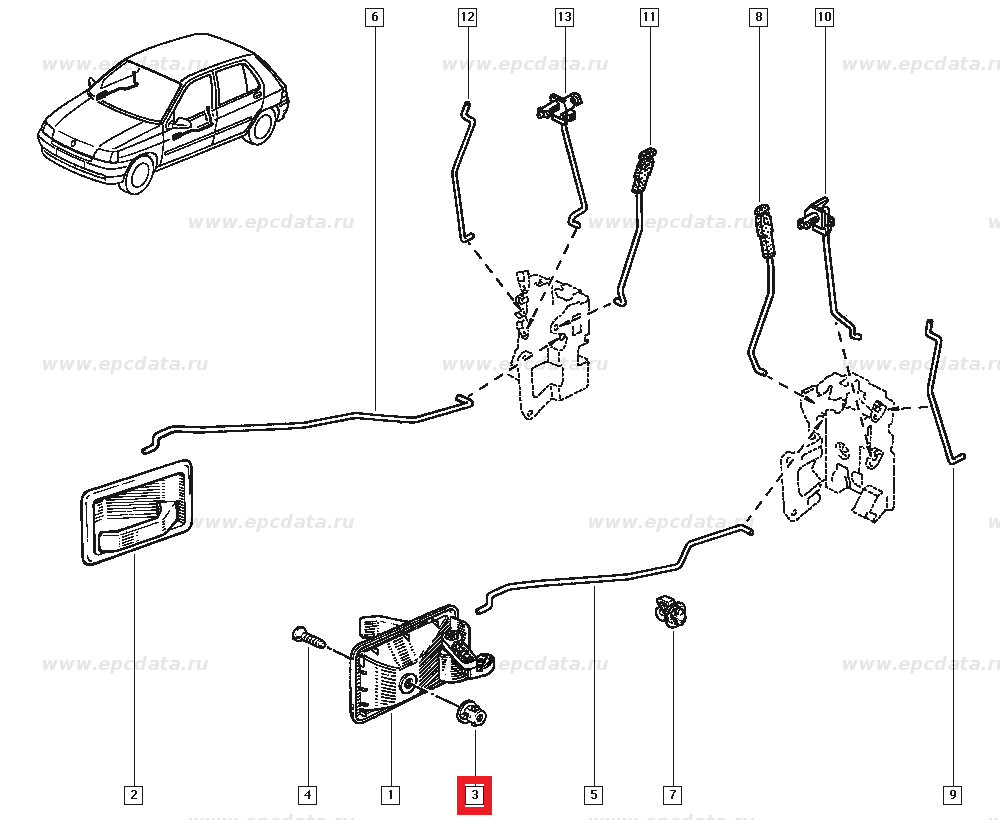 7703044077 - Porca M5x0,80mm caixa metálica :: ALL4RENAULT