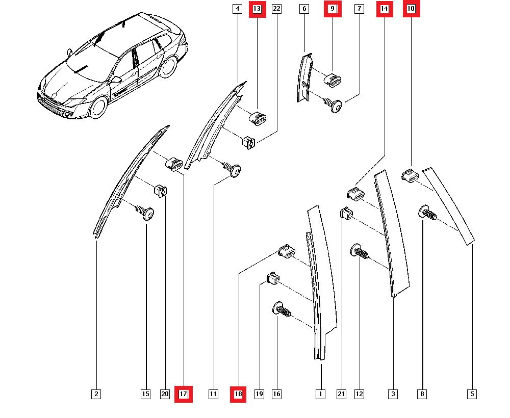 7703081233 - Clip fixar parafuso :: ALL4RENAULT
