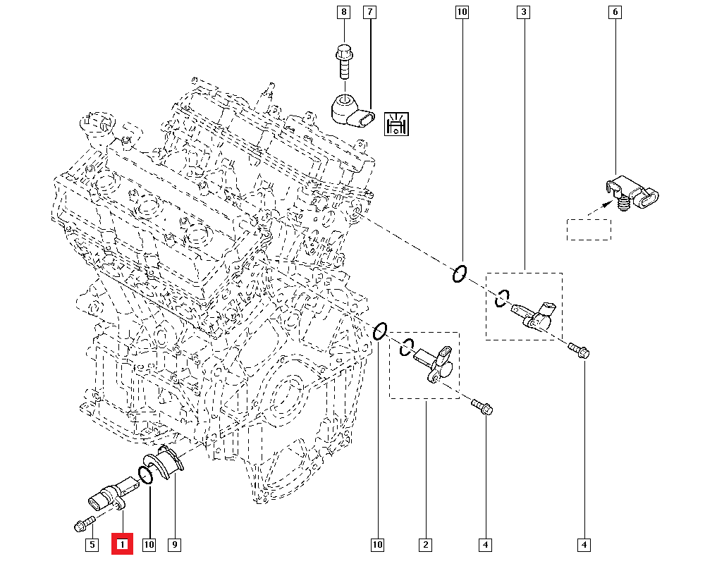 7701068767 - Captor magnético (3 fios) :: ALL4RENAULT