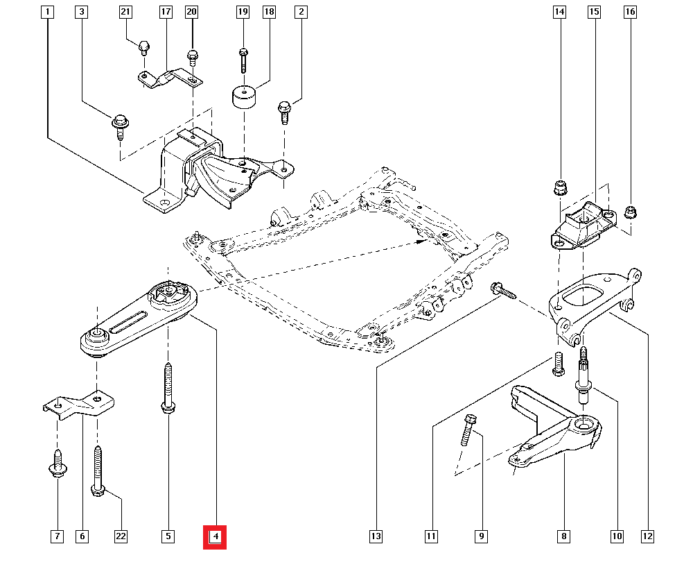 8200014933 - Apoio motor trás :: ALL4RENAULT