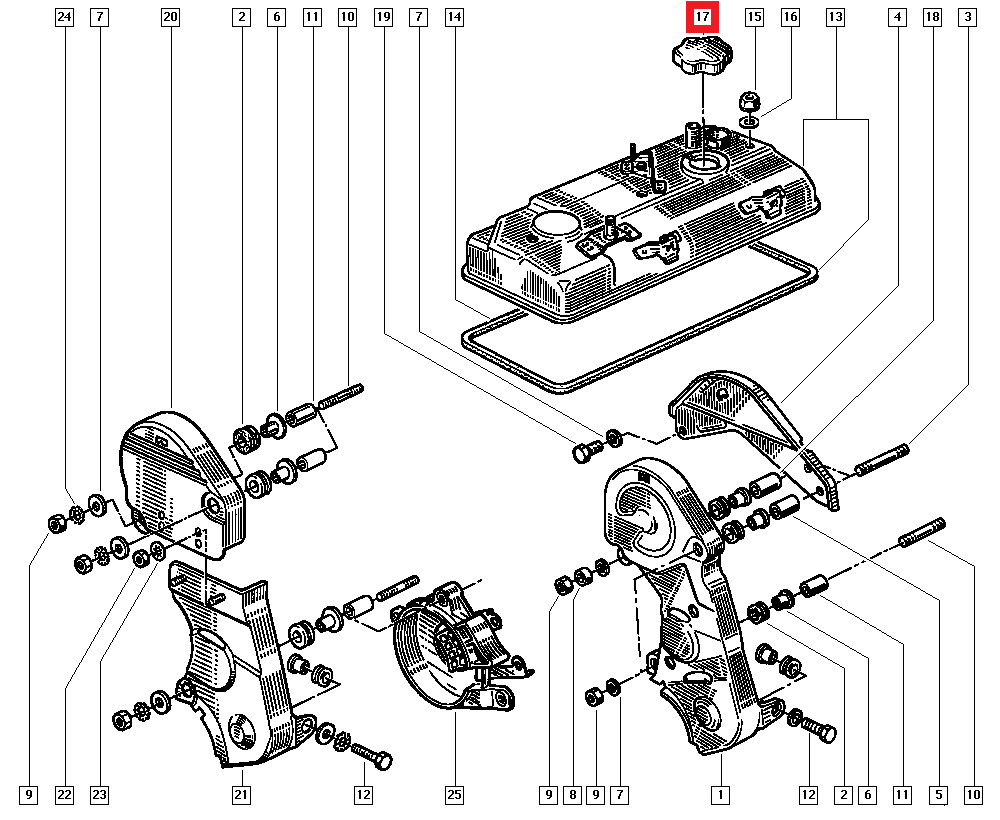 7700869464 - Tampão tampa válvulas 688/C1C/C1E/C1J/C2J/F8M :: ALL4RENAULT