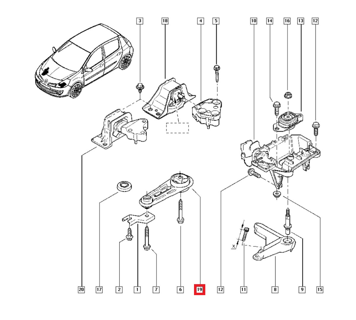 8200338385 - Apoio motor trás :: ALL4RENAULT