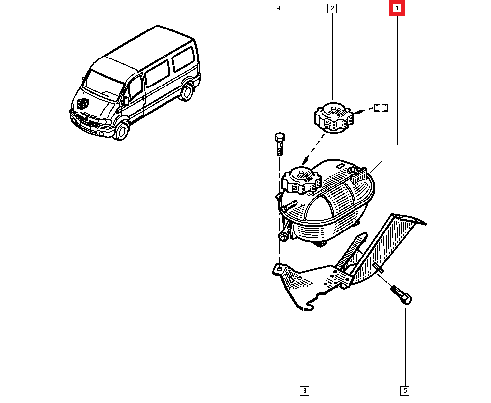 7701470464 - Reservatório vaso expansão plástico :: ALL4RENAULT