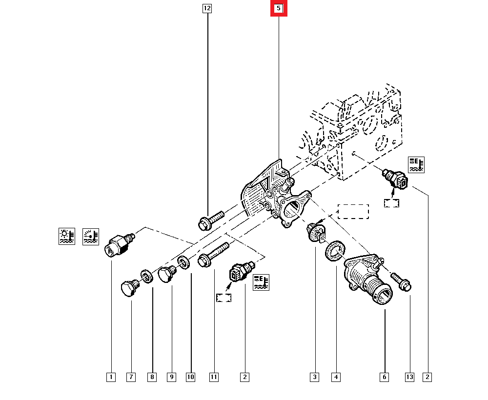 8200493154 - Caixa termostato :: ALL4RENAULT