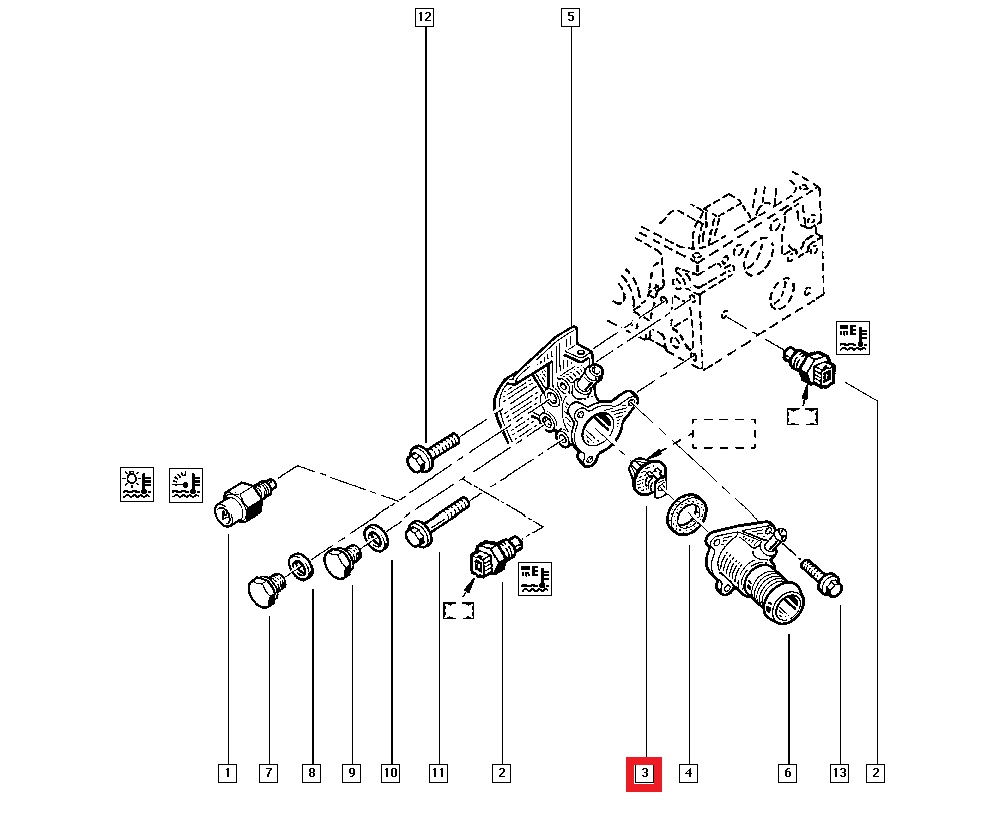 8200030307 - Termostato 83 graus :: ALL4RENAULT