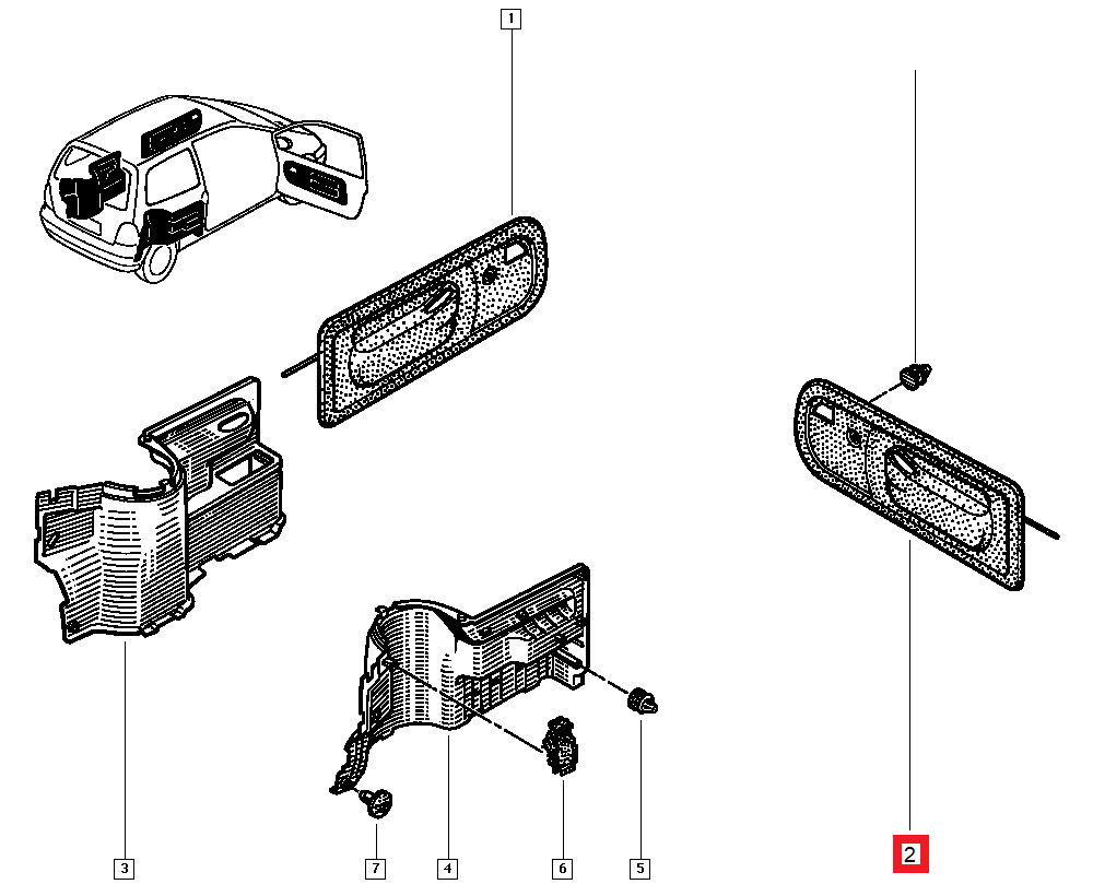 7700832375 - Forra porta frente direita :: ALL4RENAULT