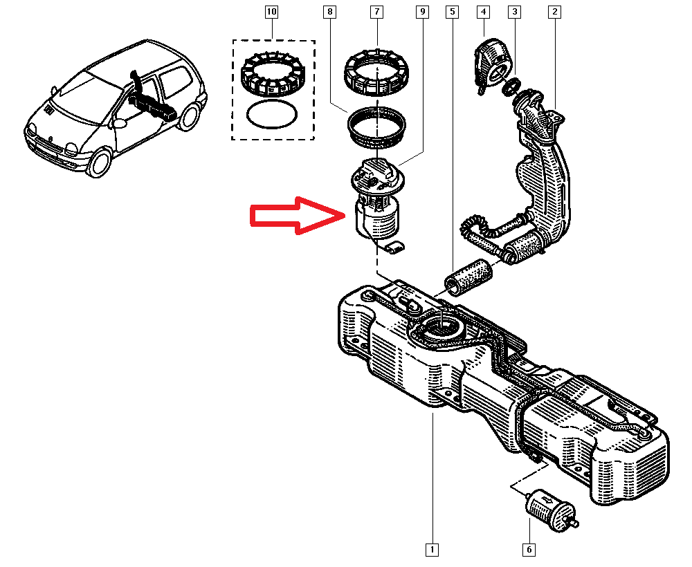 7700432007 - Bomba combustivel eléctrica 12V :: ALL4RENAULT