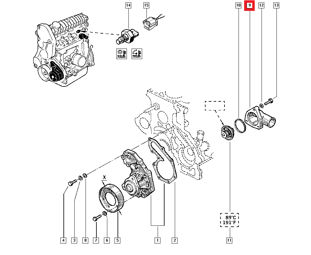 7700851979 - Caixa termostato :: ALL4RENAULT