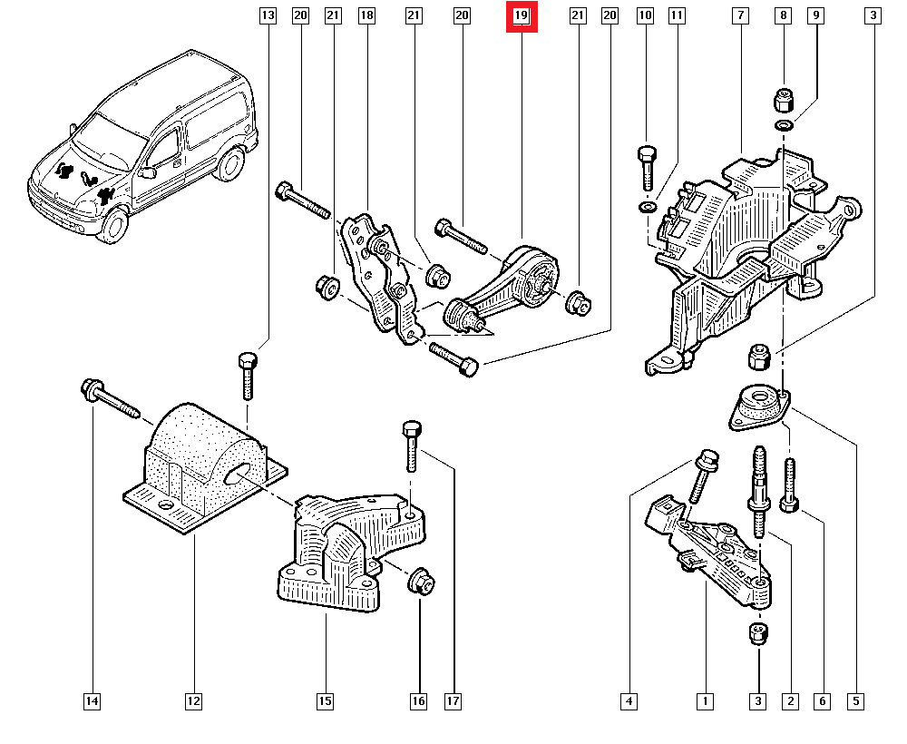 7700832264 - Apoio motor trás :: ALL4RENAULT