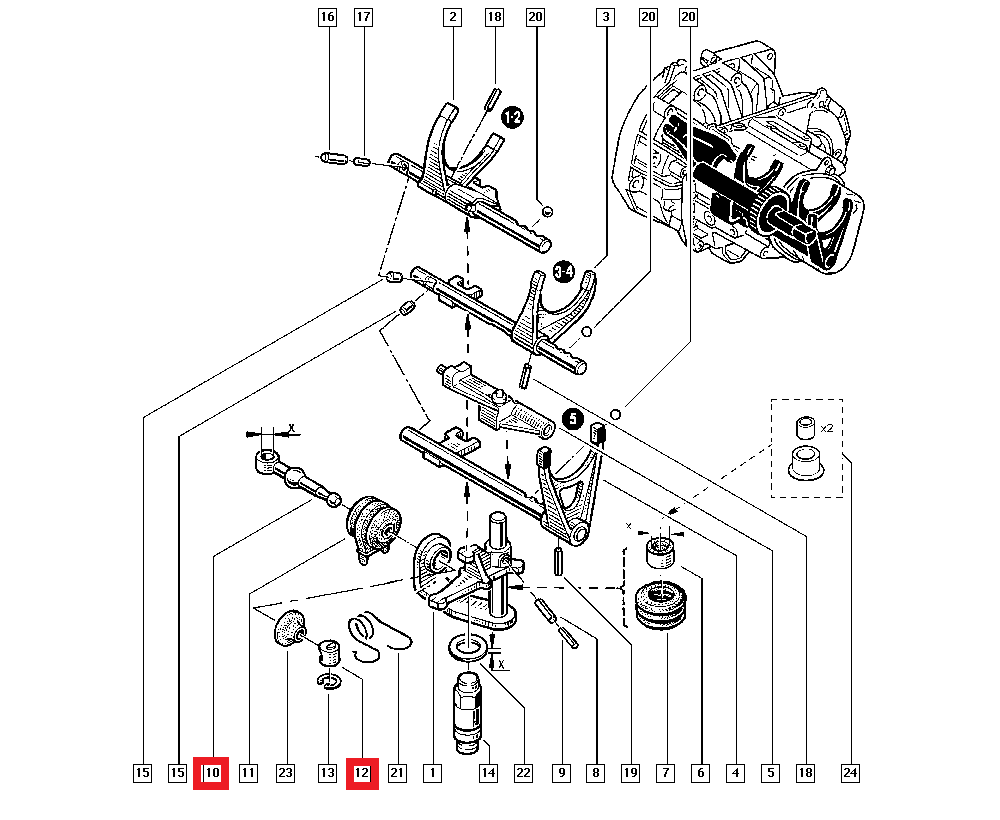 7700875584 - Alavanca mudanças :: ALL4RENAULT