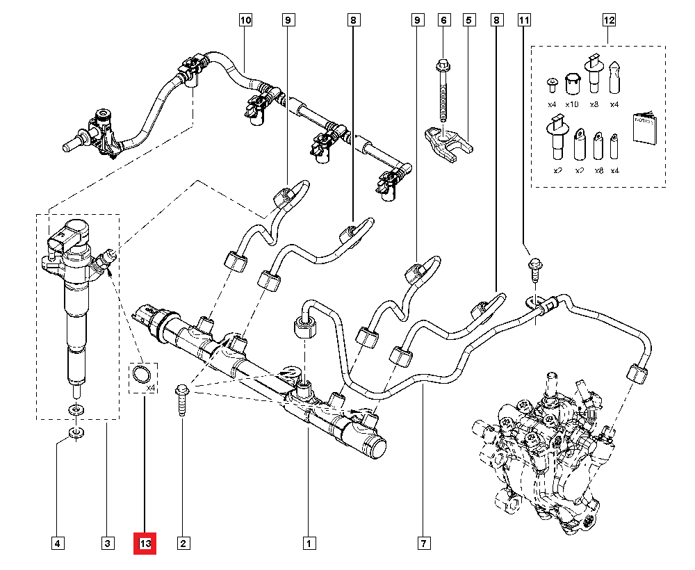 166189332R - Oring 2,75x1,50mm injectores :: ALL4RENAULT