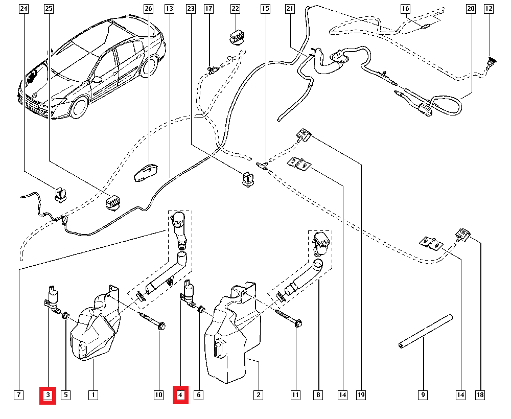 289200004R - Bomba limpa vidros 12V :: ALL4RENAULT