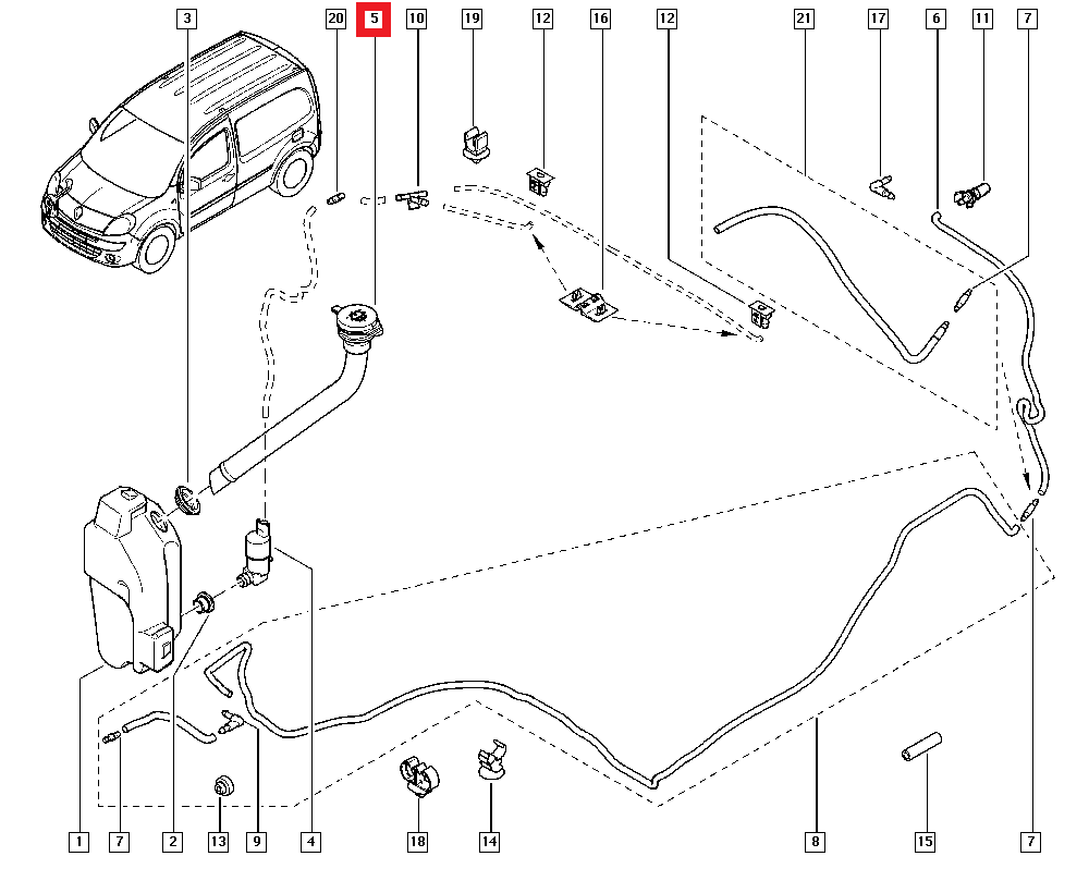 8200409455 - Tampa deposito limpa vidros :: ALL4RENAULT