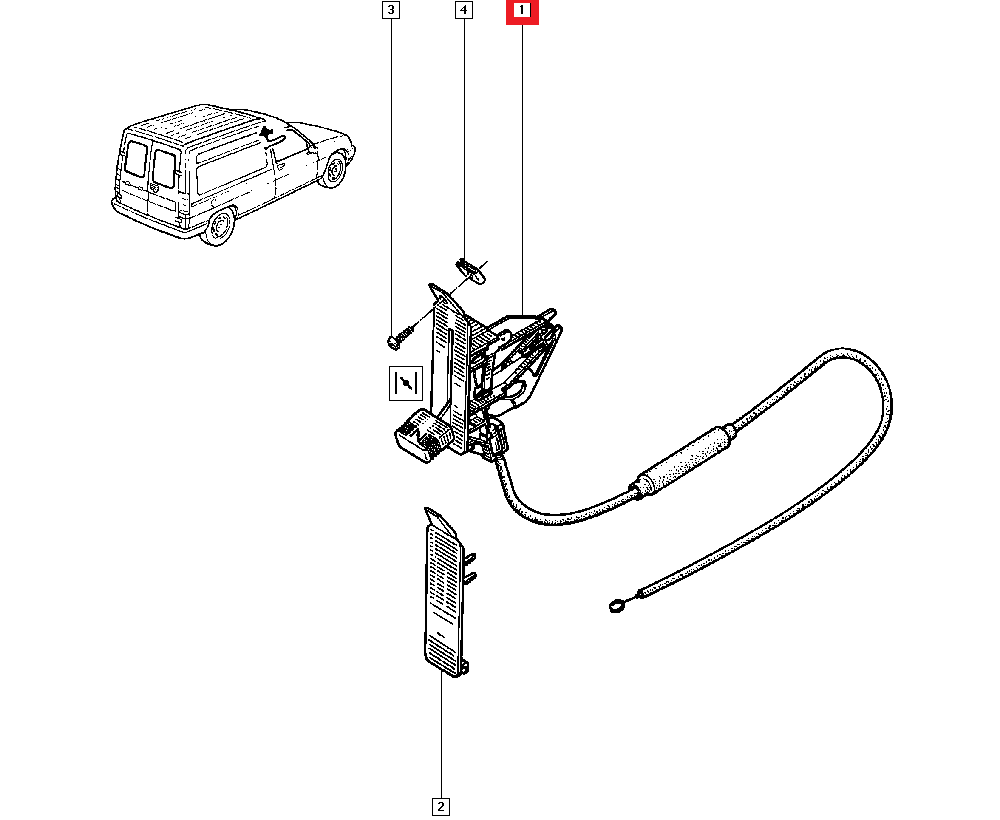 7700766035 - Cabo starter 1900mm (1 terminal) :: ALL4RENAULT