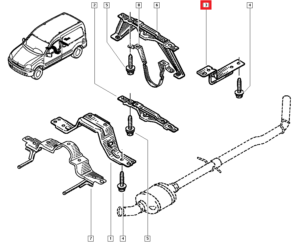 8200367283 - Apoio tubo escape :: ALL4RENAULT