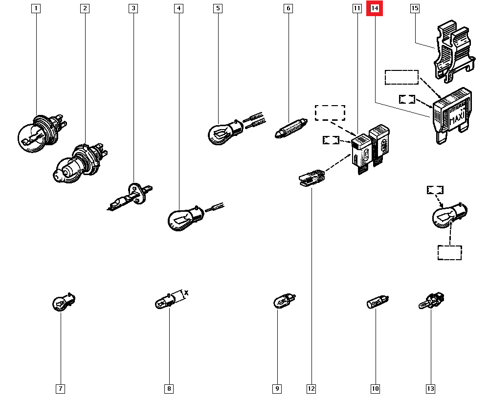 7700410542 - Fusível Maxi 60A Azul :: ALL4RENAULT