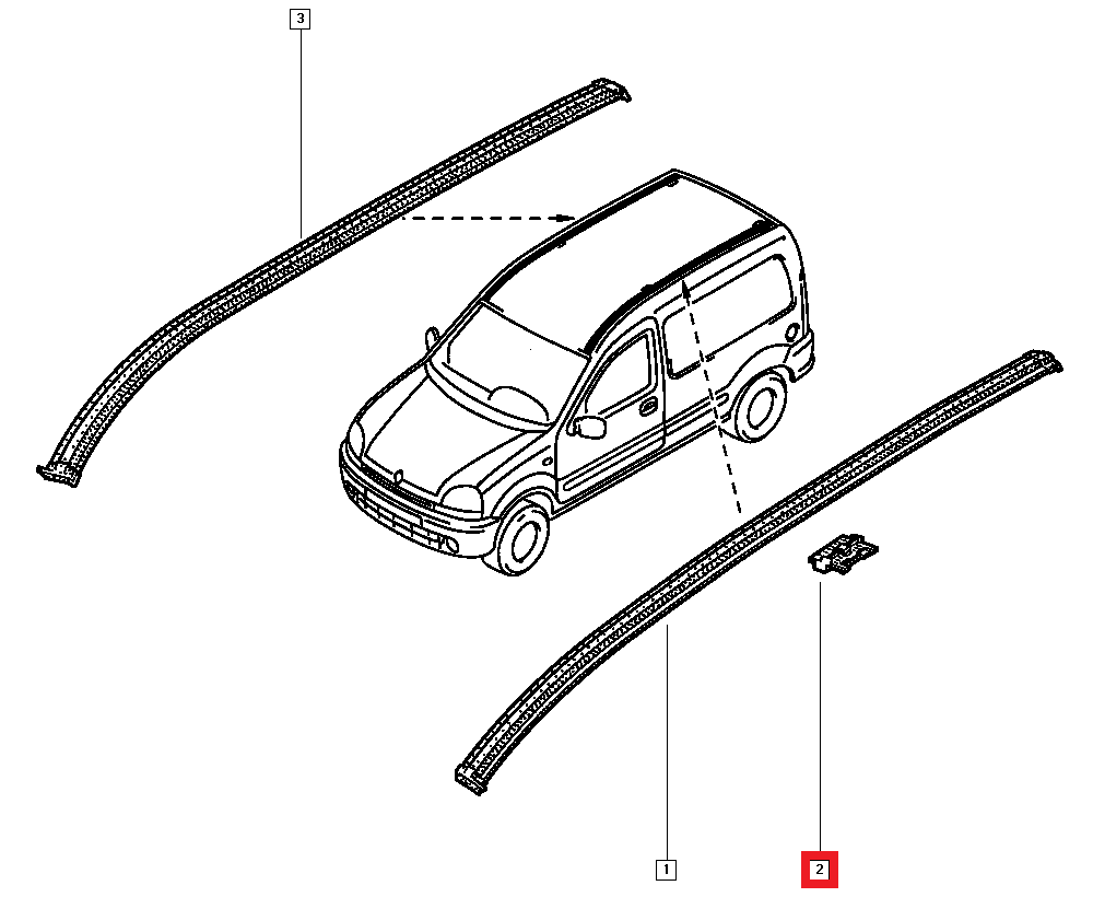 7703077428 - Clip friso tejadilho :: ALL4RENAULT