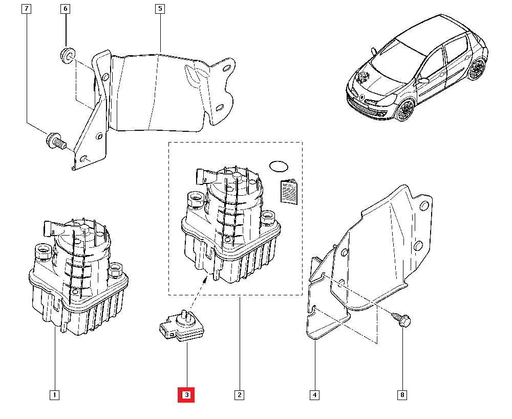 7701058220 - Sensor deposito água :: ALL4RENAULT