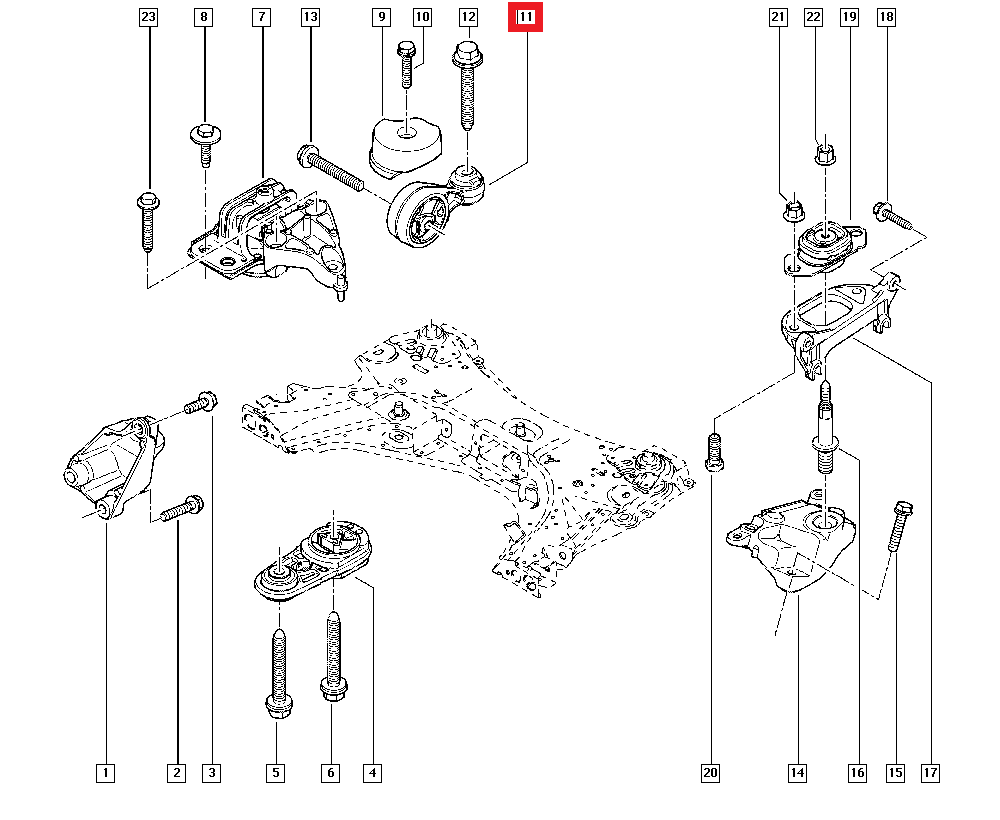 8200355673 - Apoio motor direito/cima K4J/K9K/M9R :: ALL4RENAULT