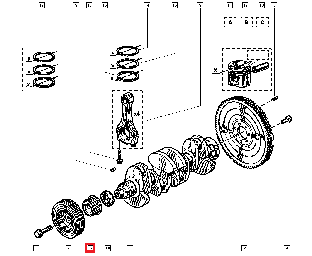 7700718503 - Carreto 20 dentes cambota :: ALL4RENAULT