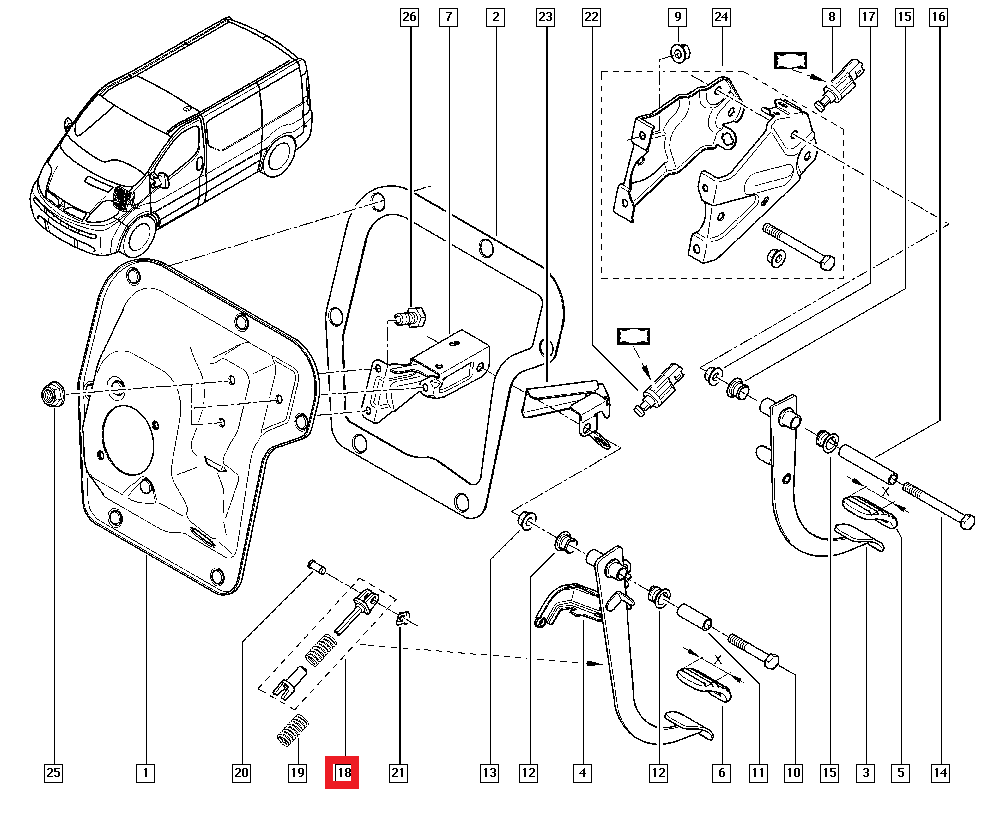 7701208109 - Mola pedal embraiagem Ø18x57mm :: ALL4RENAULT