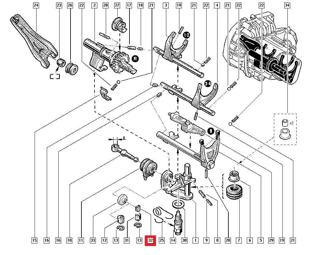 7700872205 - Casquilho alavanca mudanças :: ALL4RENAULT