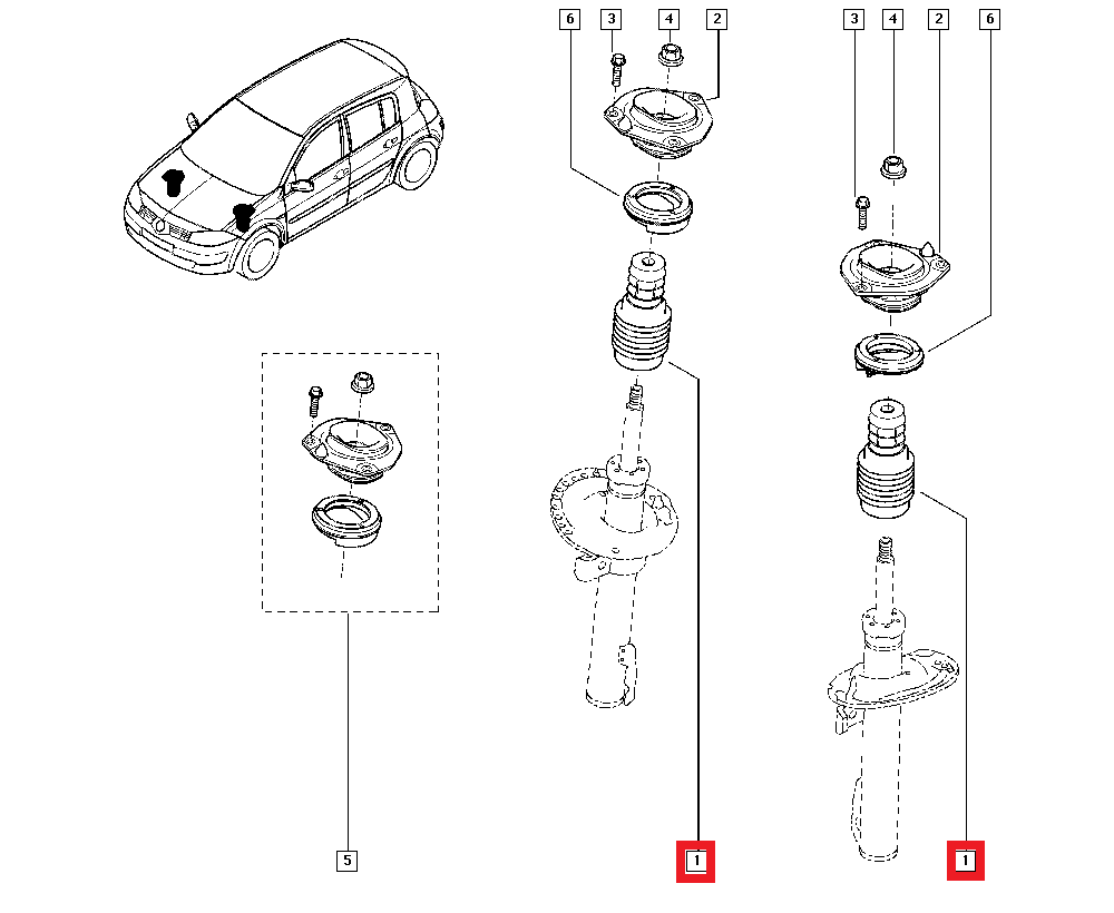 8200040073 - Suporte amortecedor frente direito/esquerdo :: ALL4RENAULT