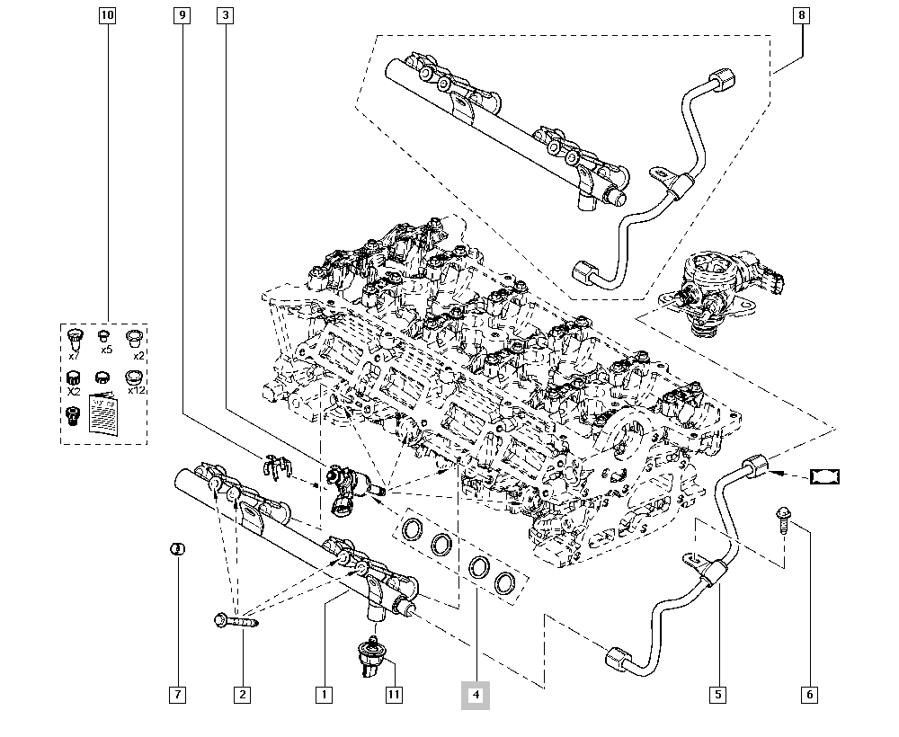 166189480R - Kit juntas injector (4 pcs) :: ALL4RENAULT