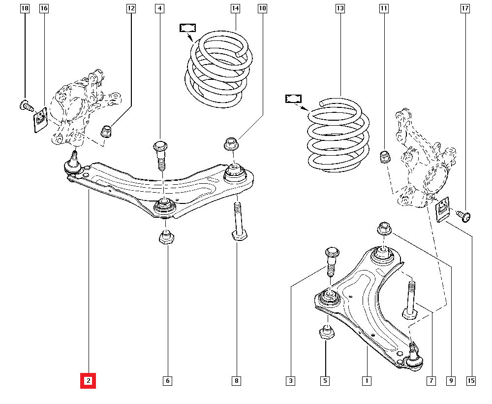 545008682R - Braço inferior suspensão direito :: ALL4RENAULT