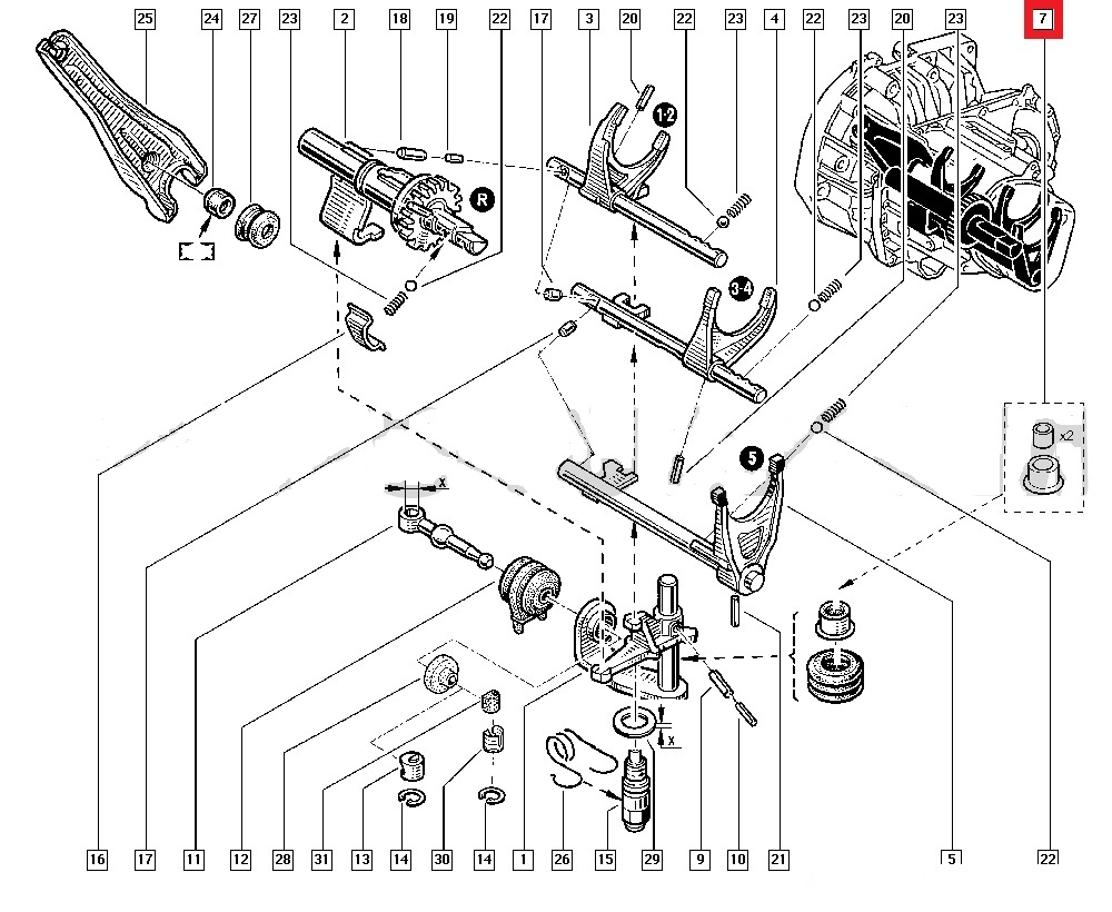 8201048885 - Kit veio alavanca mudanças :: ALL4RENAULT