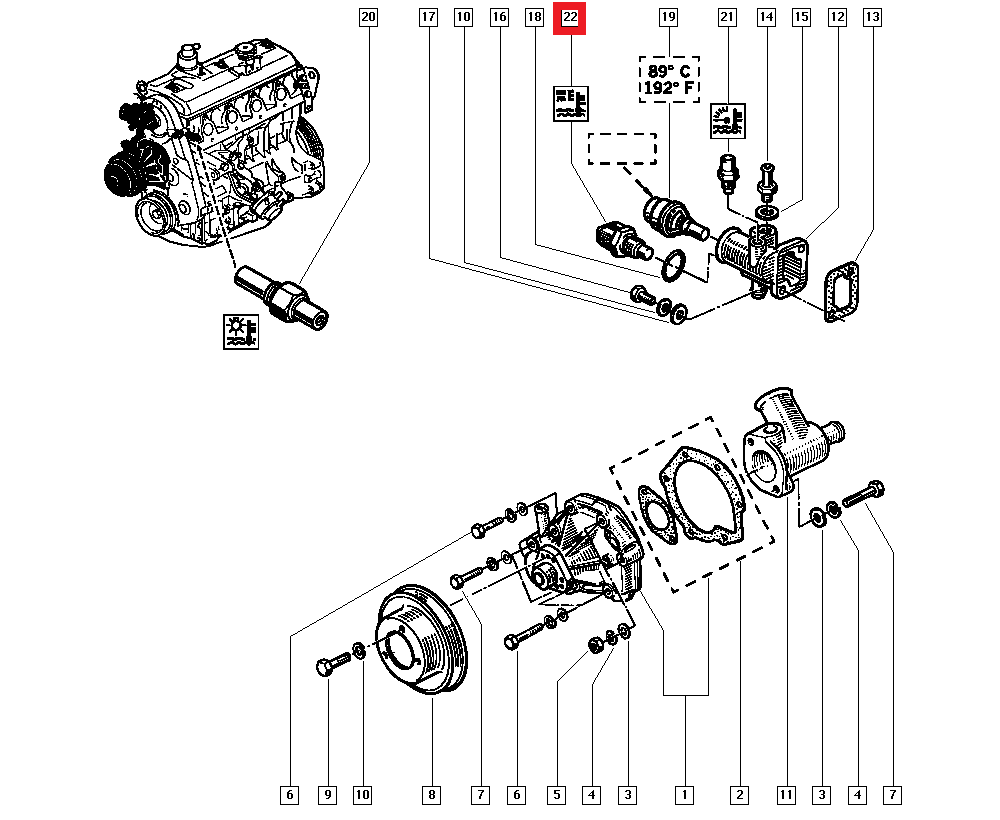 7700737571 - Sensor temperatura água :: ALL4RENAULT