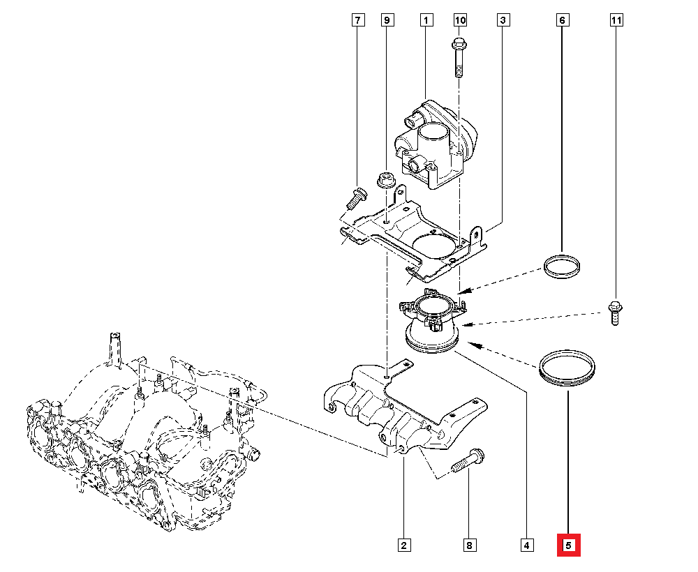 7701047579 - Junta colector admissão :: ALL4RENAULT