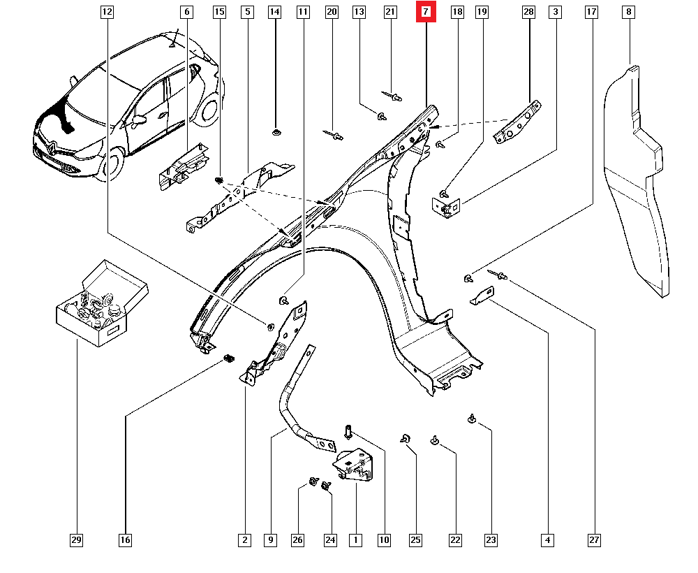 631002841R - Guarda lamas frente direito :: ALL4RENAULT