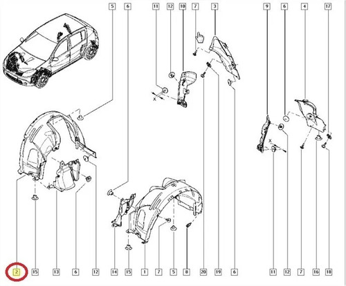 8200735437 - Resguardo roda frente direito :: ALL4RENAULT