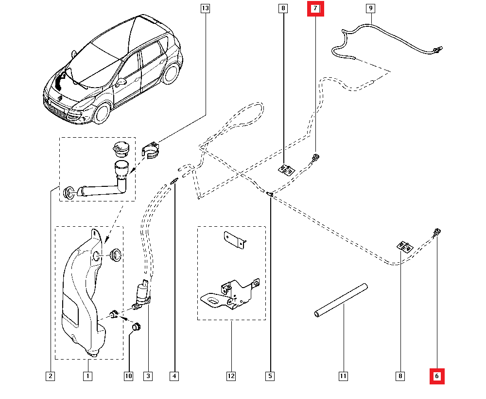 8200082347 - Esguicho limpa vidros :: ALL4RENAULT