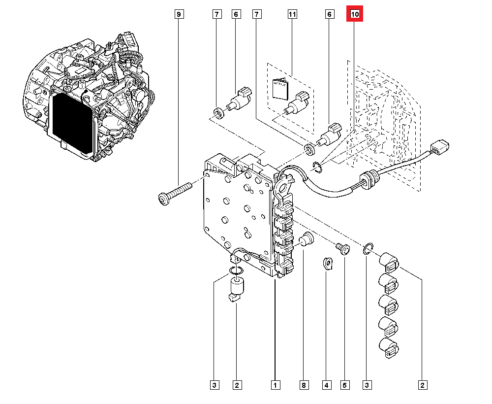 7700102182 - Junta electrovalvula pressão caixa velocidades :: ALL4RENAULT