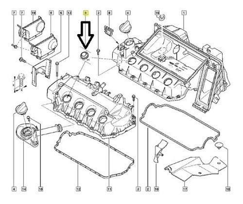 7701473164 - Kit juntas tampa valvulas :: ALL4RENAULT