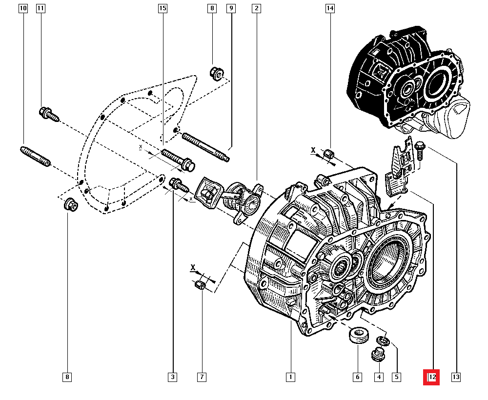 344149081R - Suporte cabo :: ALL4RENAULT