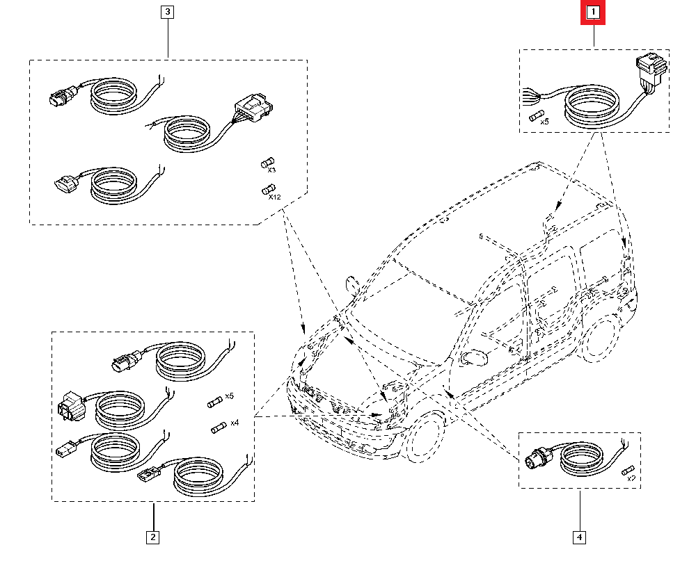 7701476625 - Cablagem farolim trás :: ALL4RENAULT