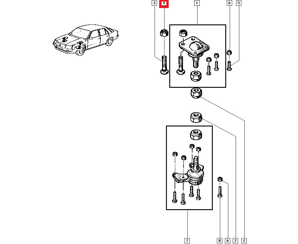 7703034244 - Porca M10x1,25mm nylon :: ALL4RENAULT