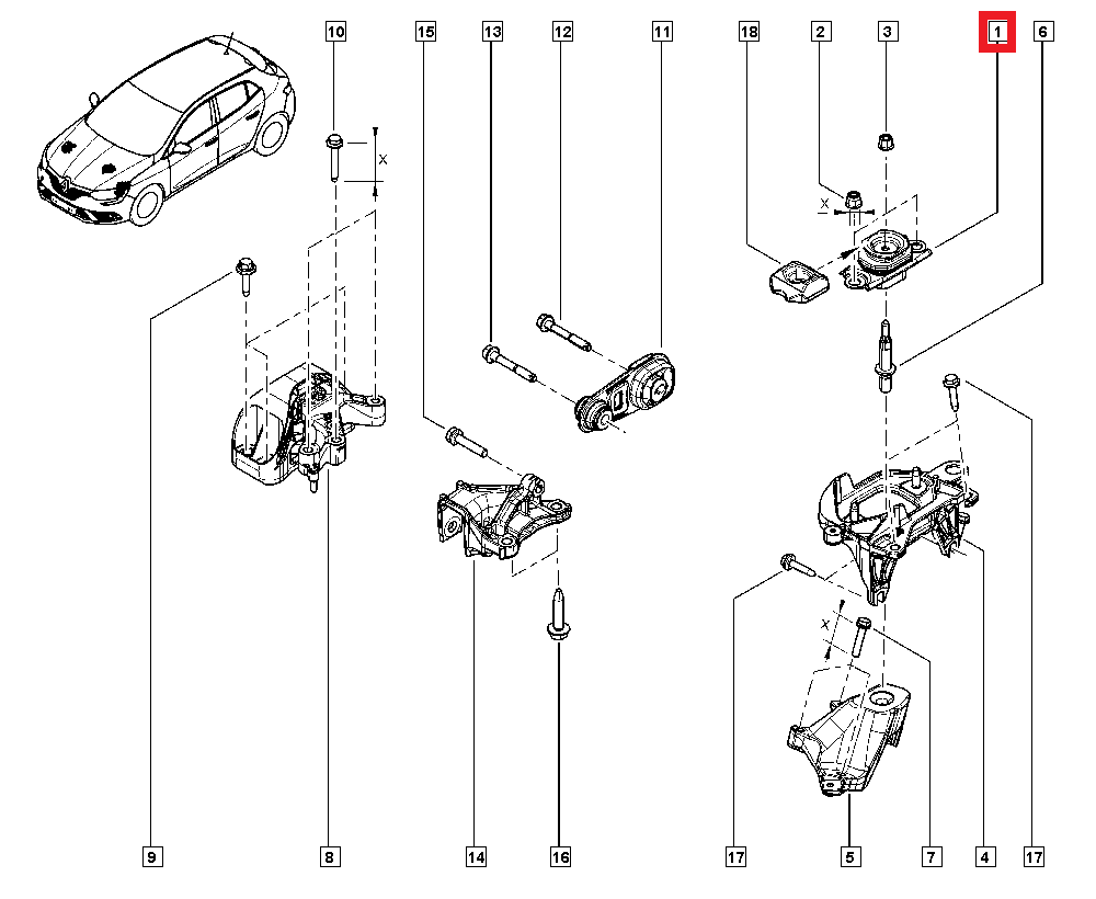 112202558R - Apoio motor esquerdo :: ALL4RENAULT