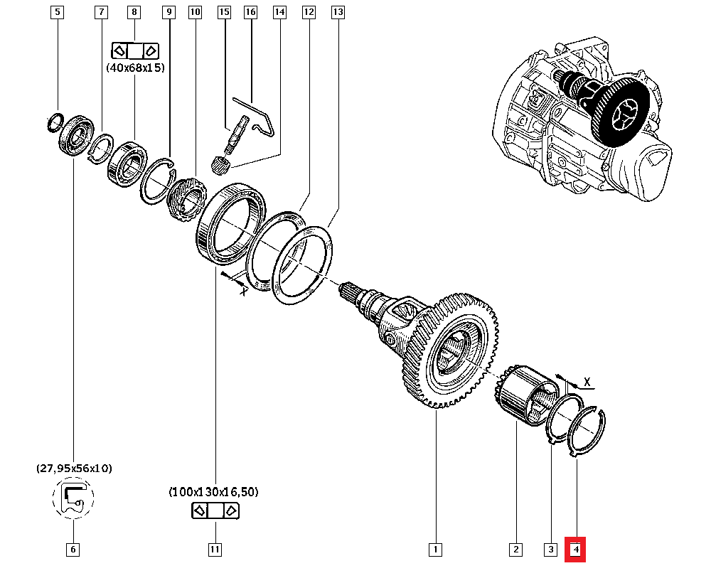8200295074 - Freio diferencial 72x2,5mm :: ALL4RENAULT