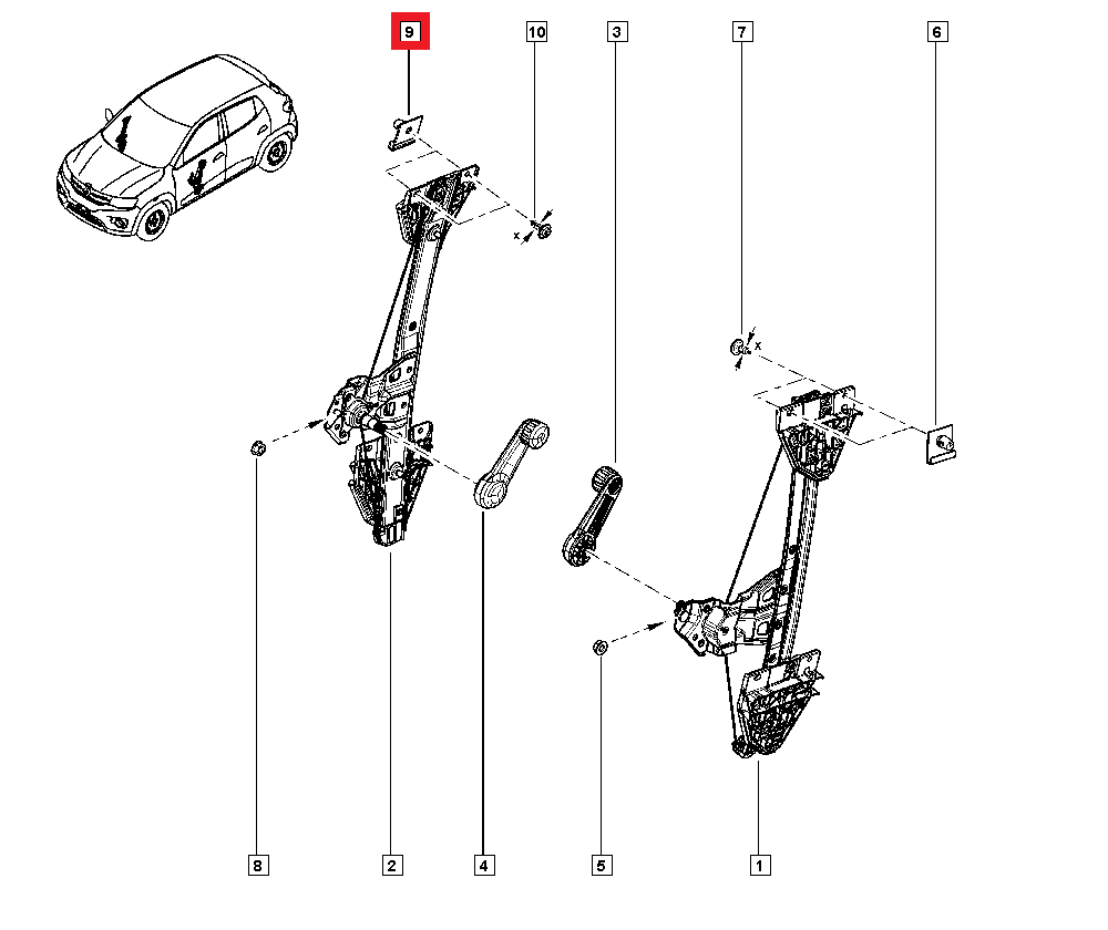 7700428581 - Clip fixar elevador vidro :: ALL4RENAULT